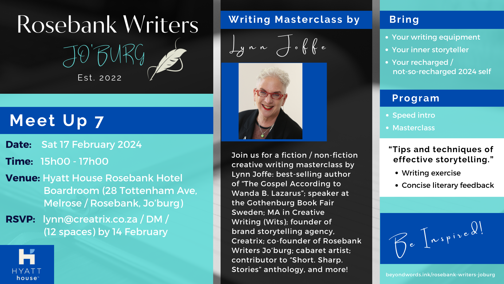 ROSEBANK WRITERS JO'BURG - BeyondWords.ink